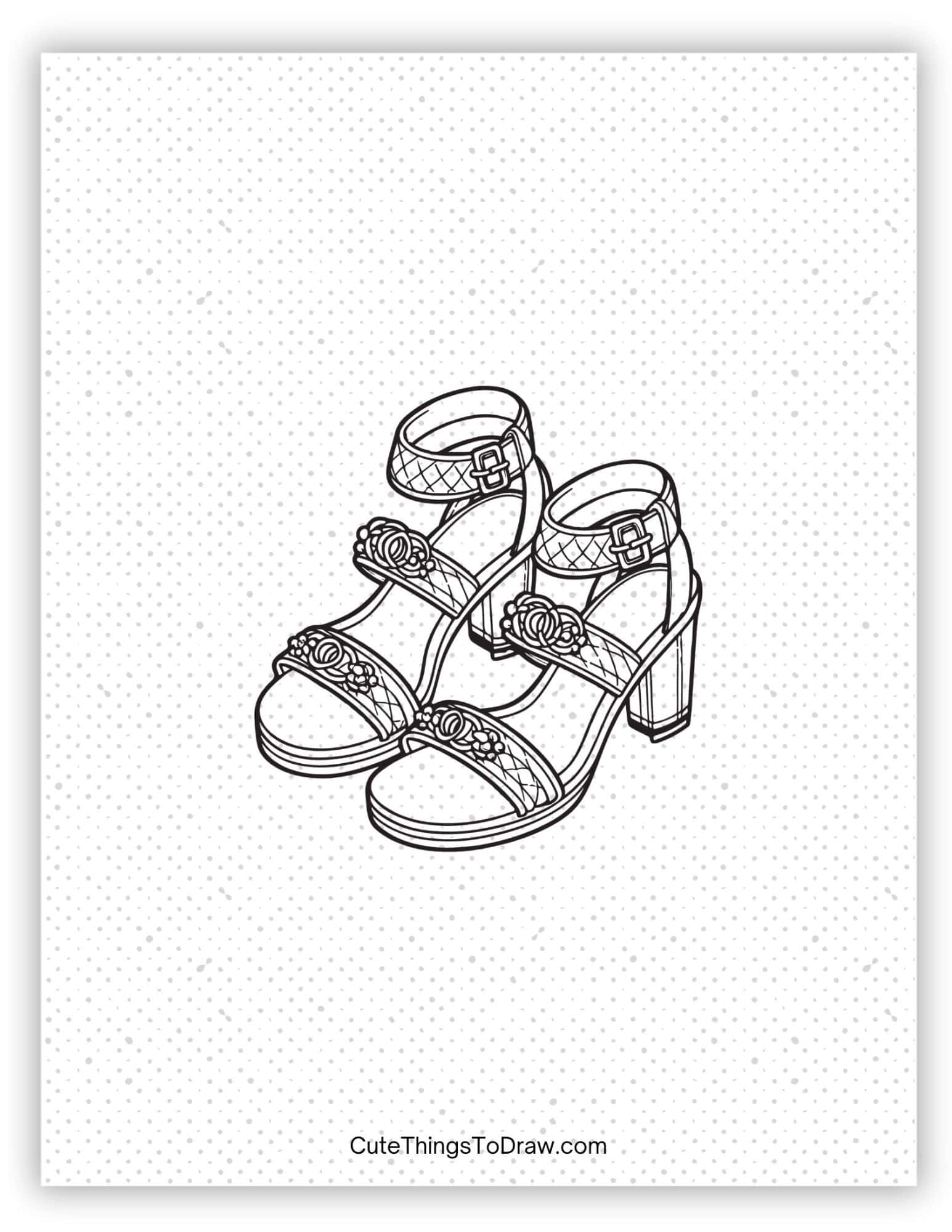 37 Cute Shoe Drawing Ideas - Cute Things to Draw