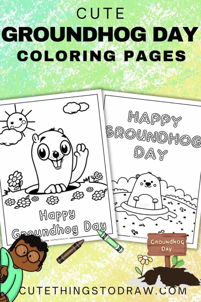 Cute Groundhog Day Coloring Pages (Free PDF Printables) - Cute Things ...