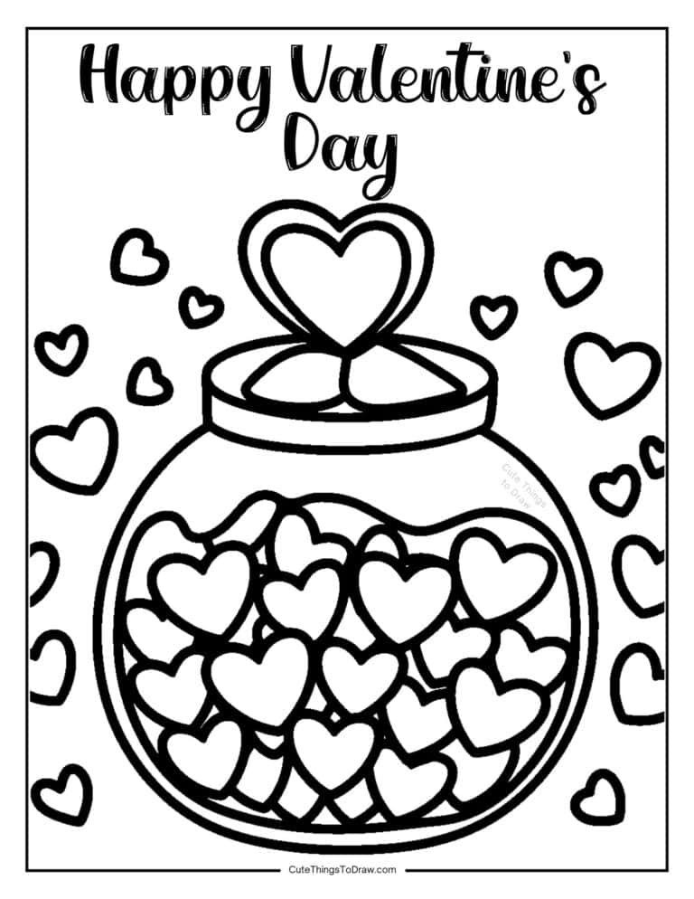 Cute Valentine's Day Coloring Pages (Free PDF Printables) - Cute Things ...