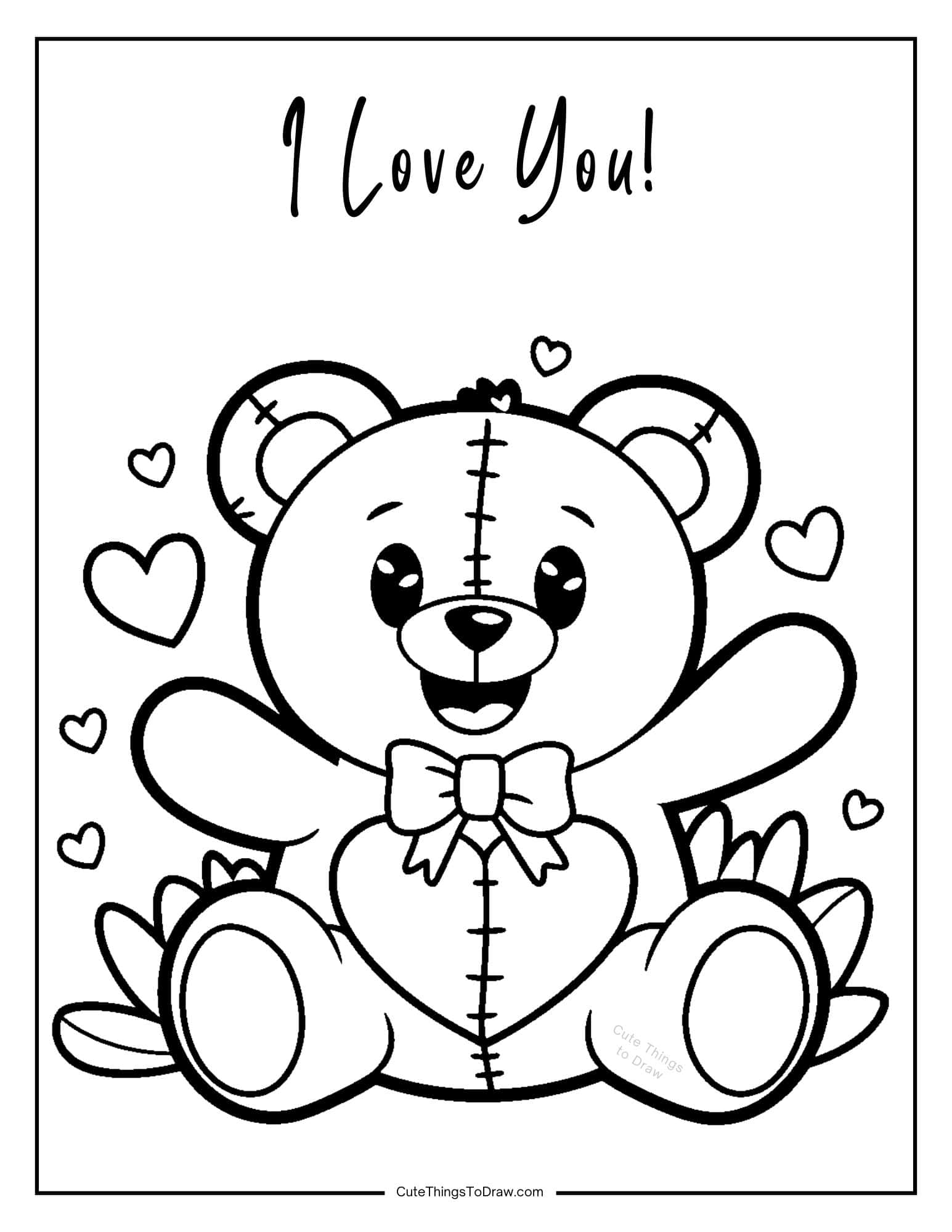 Cute Valentine's Day Coloring Pages (Free PDF Printables) - Cute Things ...