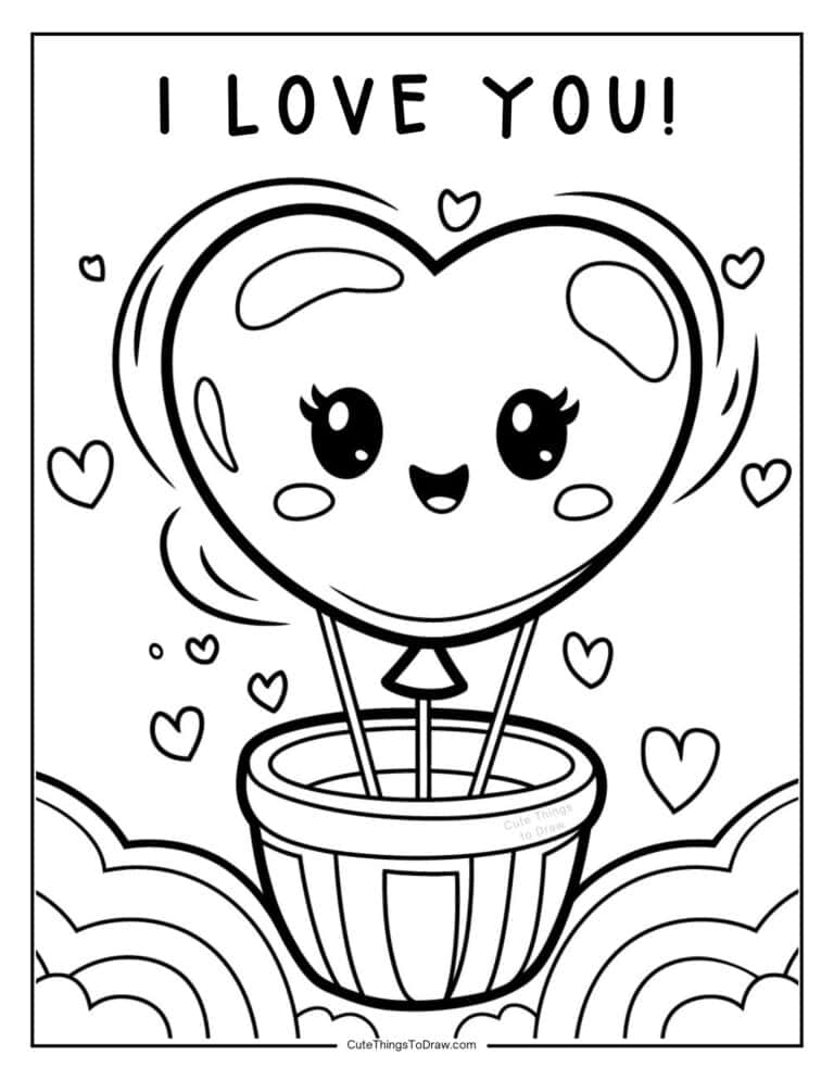 Cute Valentine's Day Coloring Pages (Free PDF Printables) - Cute Things ...
