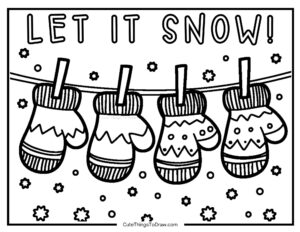 23 Cute Winter Coloring Pages (Free PDF Printables) - Cute Things to Draw