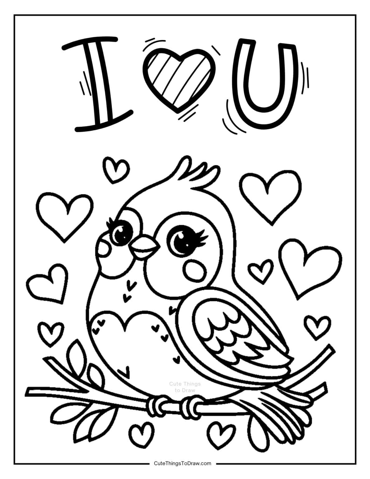 Cute Valentine's Day Coloring Pages (Free PDF Printables) - Cute Things ...