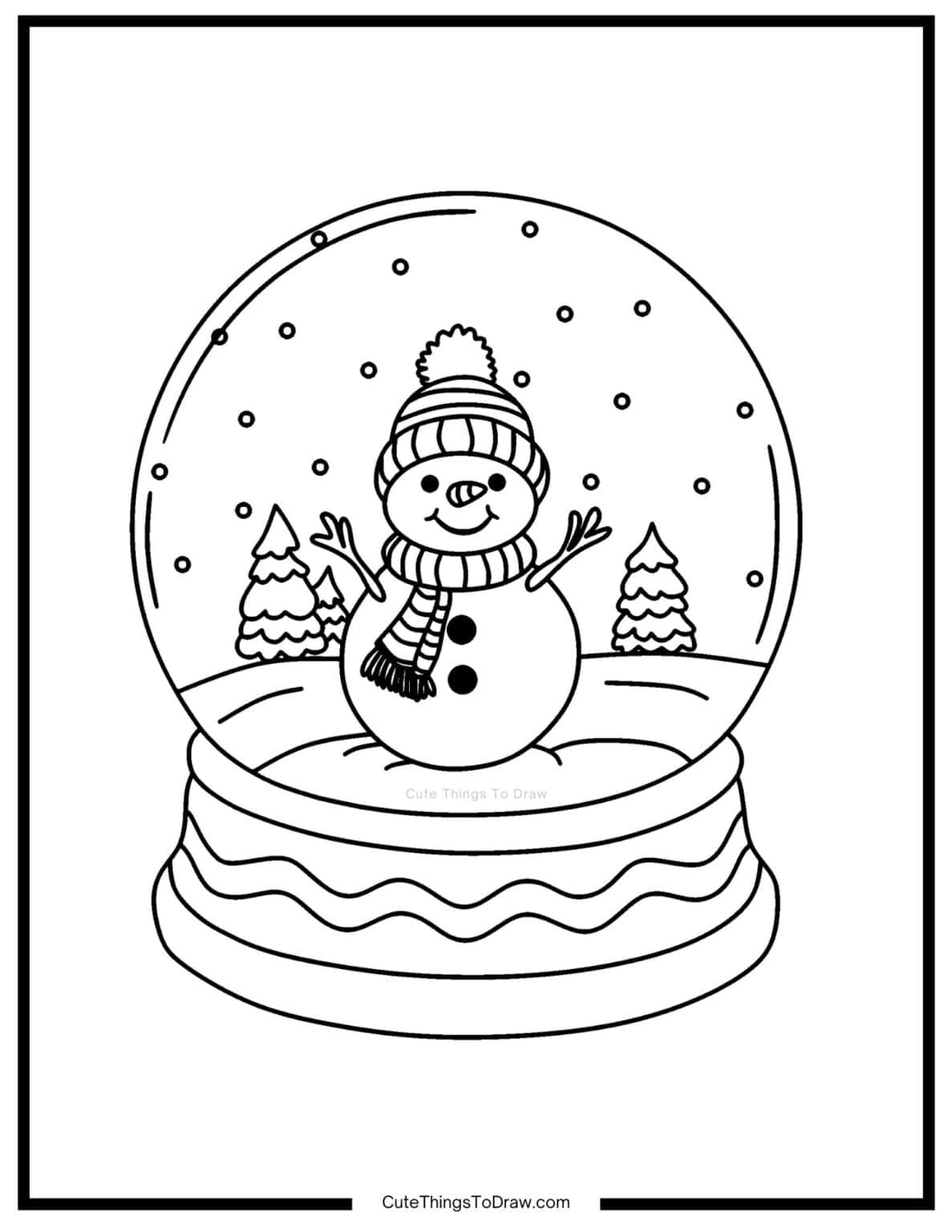 23 Cute Winter Coloring Pages (Free PDF Printables) - Cute Things to Draw