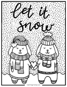 23 Cute Winter Coloring Pages (Free PDF Printables) - Cute Things to Draw