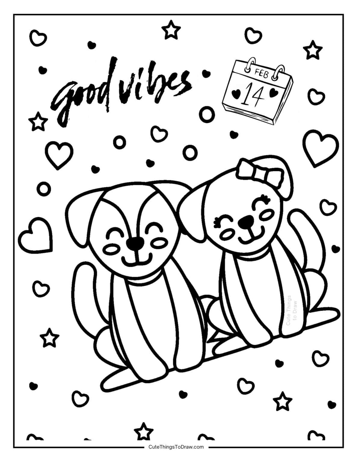 Cute February Coloring Pages (Free PDF Printables) - Cute Things to Draw