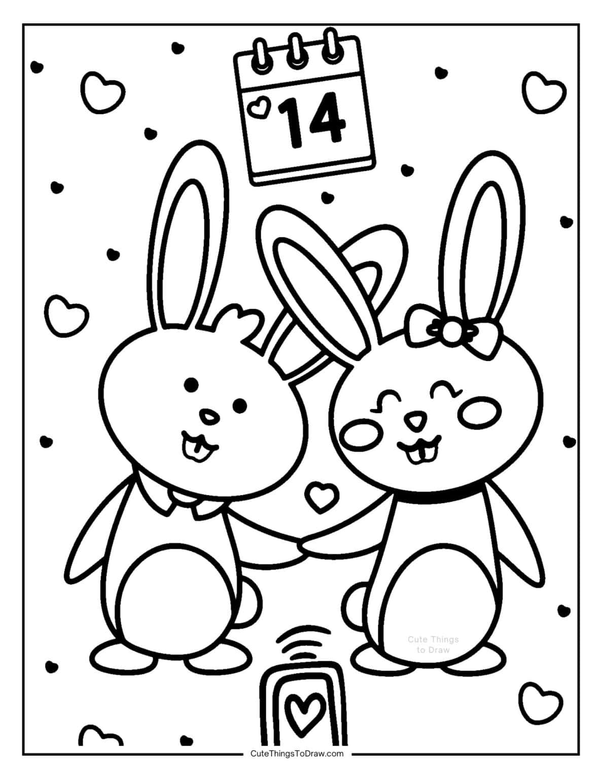 Cute February Coloring Pages (Free PDF Printables) - Cute Things to Draw