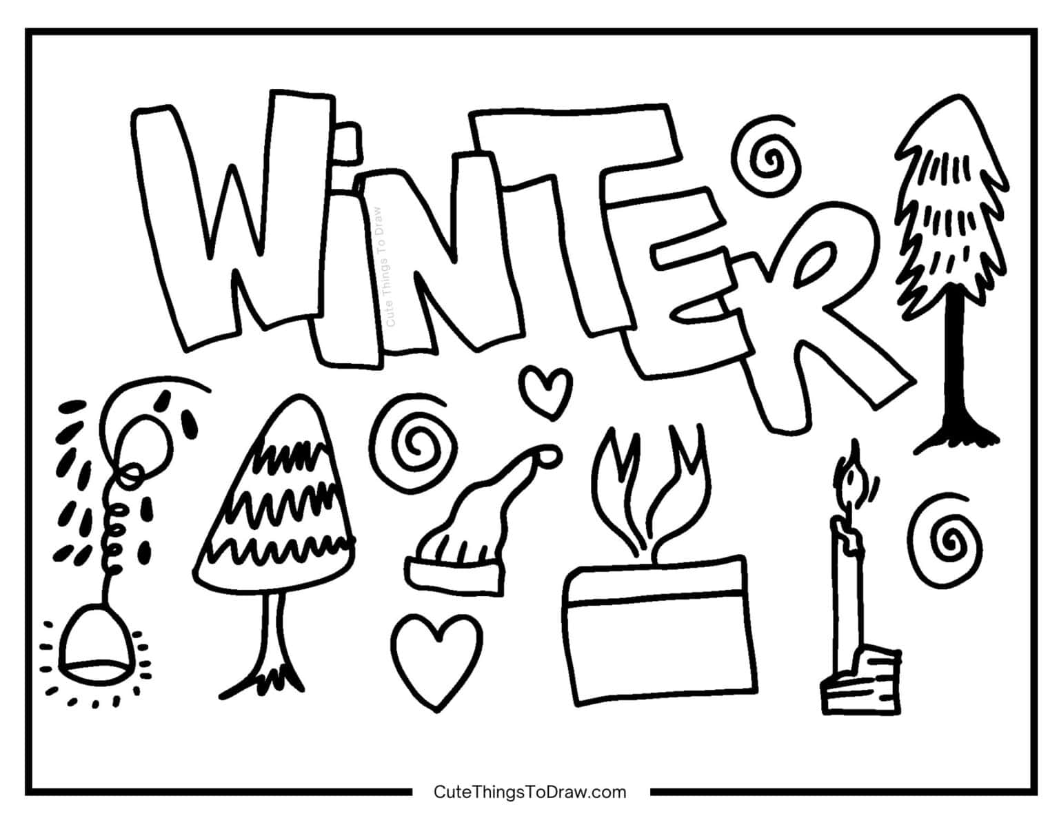 23 Cute Winter Coloring Pages (Free PDF Printables) - Cute Things to Draw