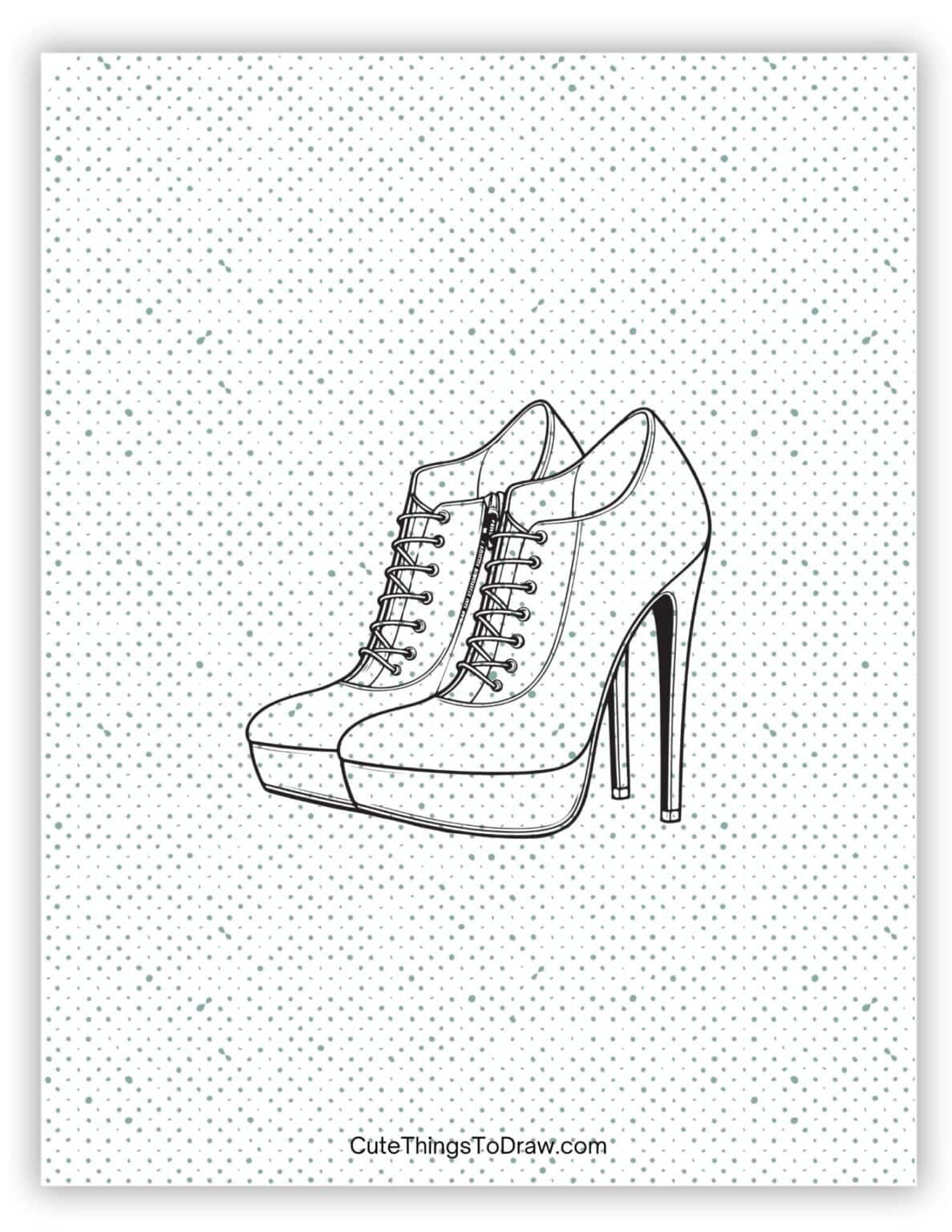 37 Cute Shoe Drawing Ideas - Cute Things to Draw