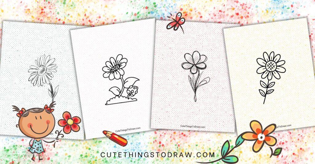 29 Cute Flower Drawing Ideas - Cute Things to Draw