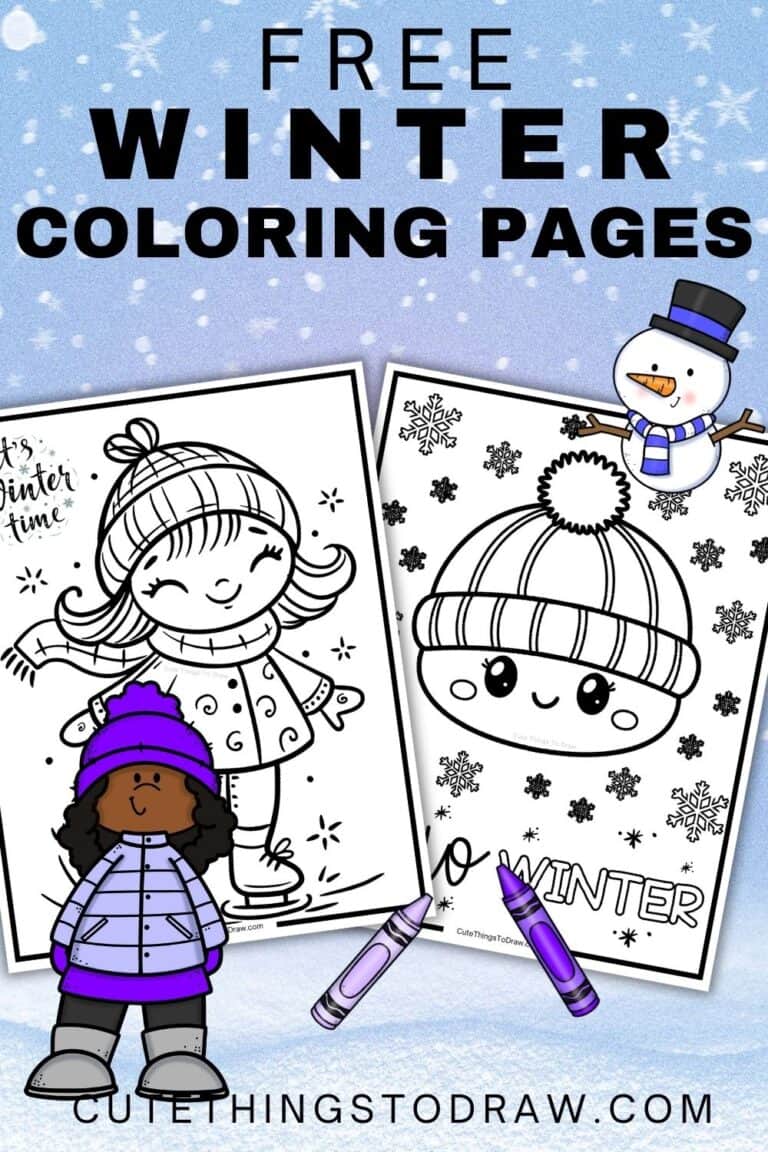 23 Cute Winter Coloring Pages (Free PDF Printables) - Cute Things to Draw