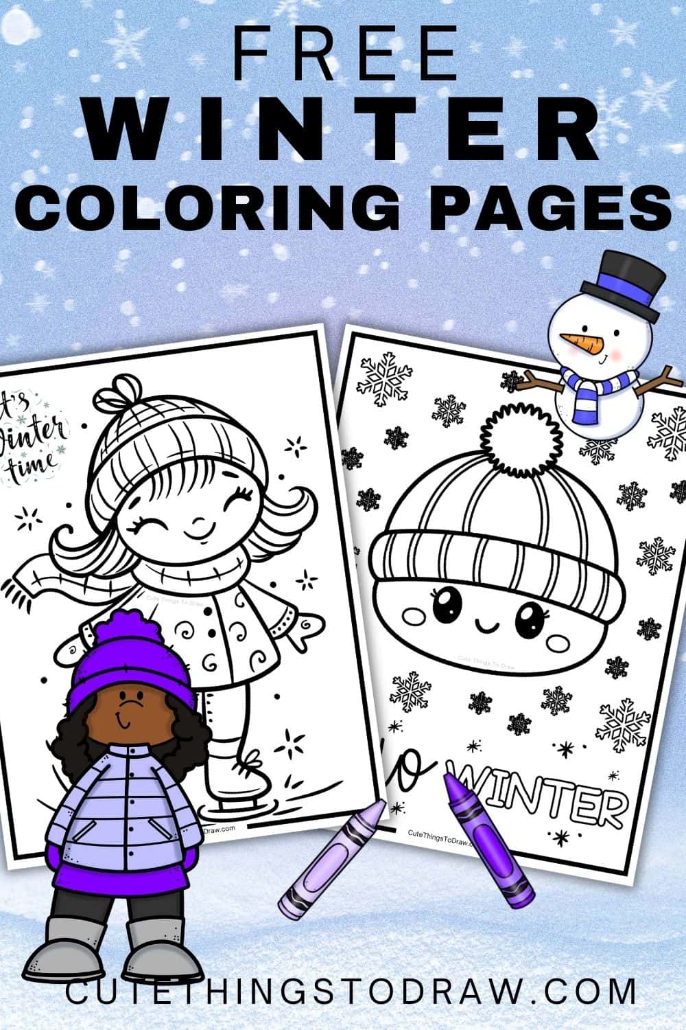 23 Cute Winter Coloring Pages (Free PDF Printables) - Cute Things to Draw
