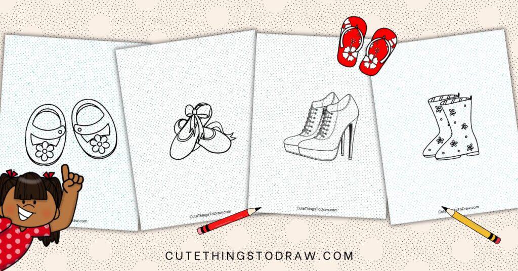 37 Cute Shoe Drawing Ideas - Cute Things to Draw