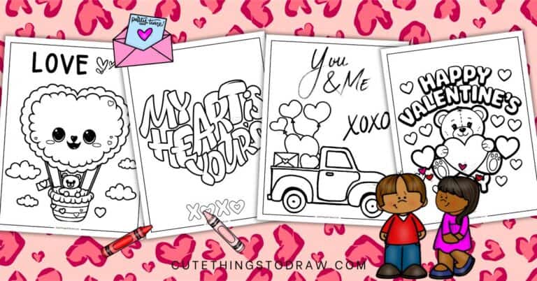 Cute February Coloring Pages (Free PDF Printables) - Cute Things to Draw