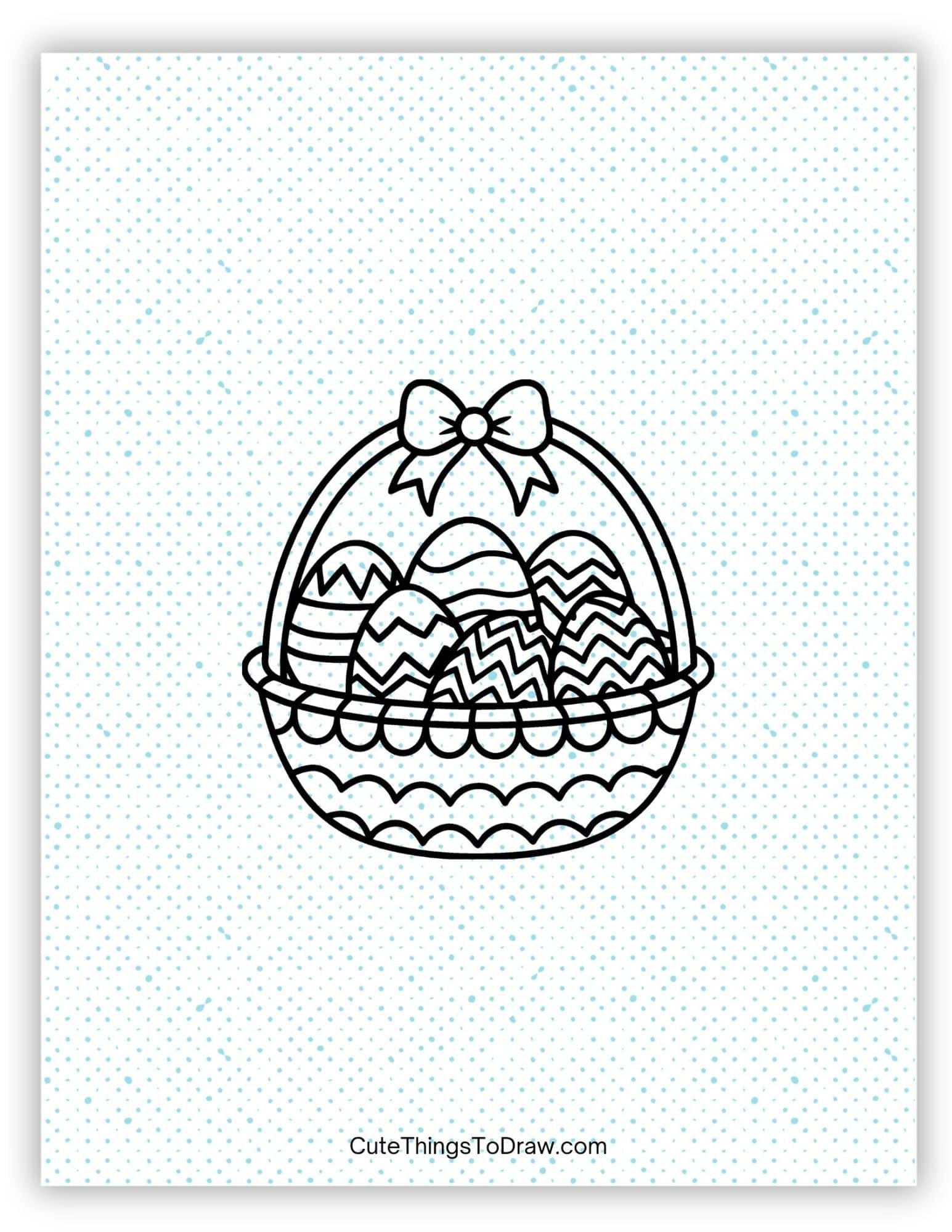 23 Cute Easter Basket Drawing Ideas - Cute Things to Draw