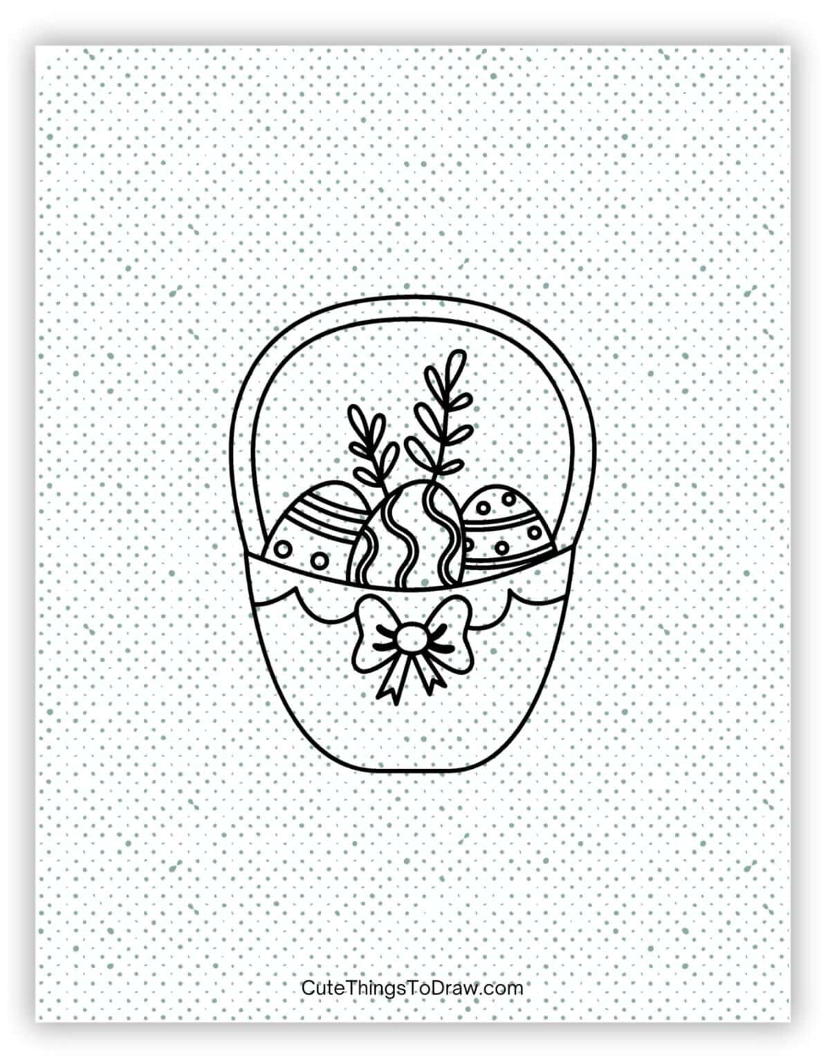 23 Cute Easter Basket Drawing Ideas - Cute Things to Draw