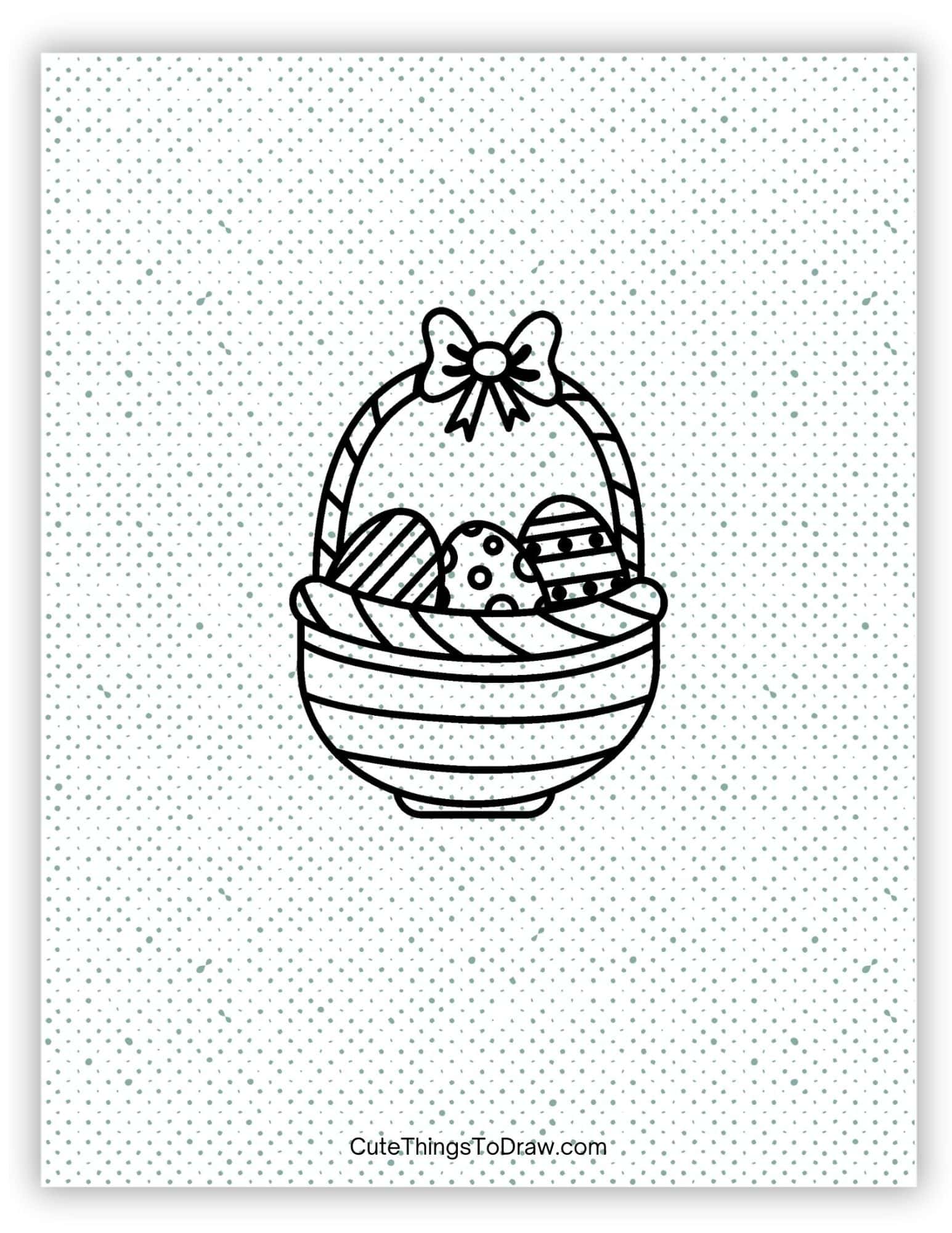 23 Cute Easter Basket Drawing Ideas - Cute Things to Draw