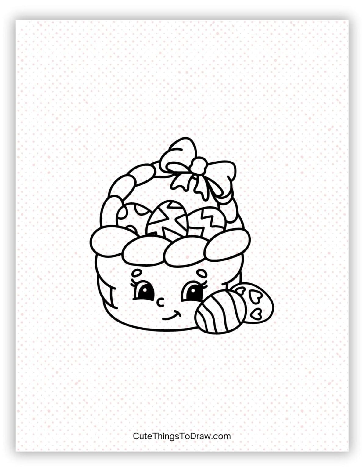 23 Cute Easter Basket Drawing Ideas - Cute Things to Draw