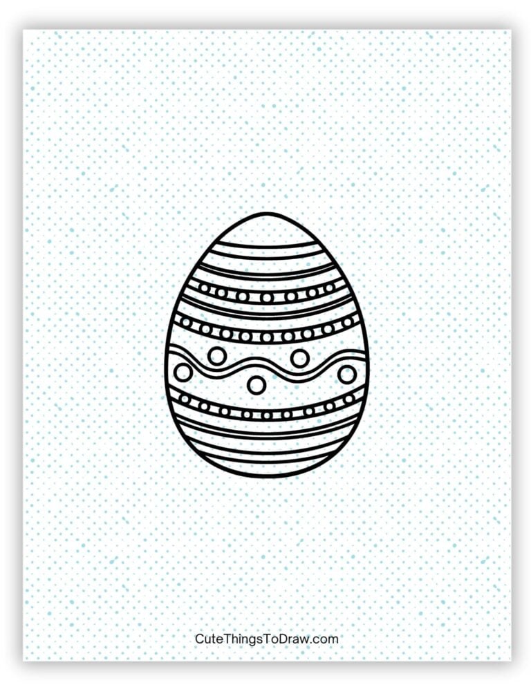 27 Cute Easter Egg Drawing Ideas - Cute Things to Draw