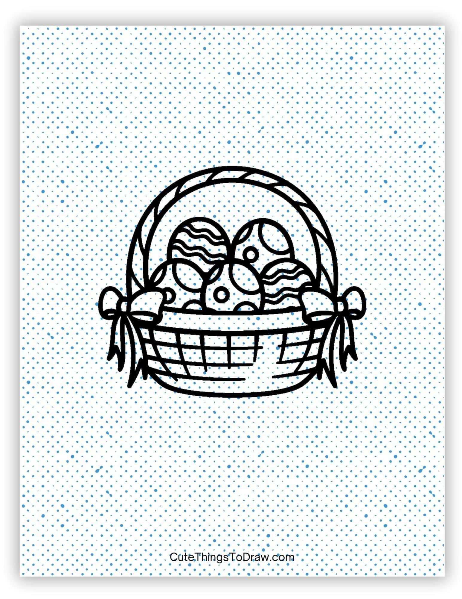 23 Cute Easter Basket Drawing Ideas - Cute Things to Draw