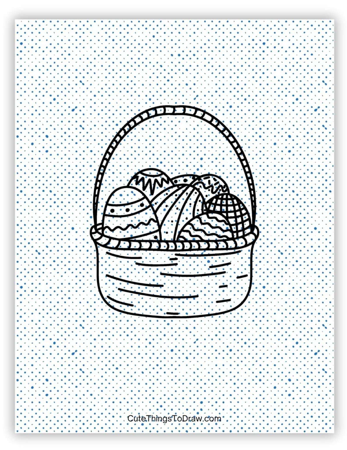 23 Cute Easter Basket Drawing Ideas - Cute Things to Draw