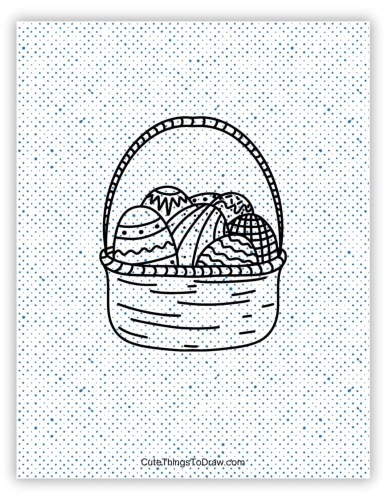 23 Cute Easter Basket Drawing Ideas - Cute Things to Draw