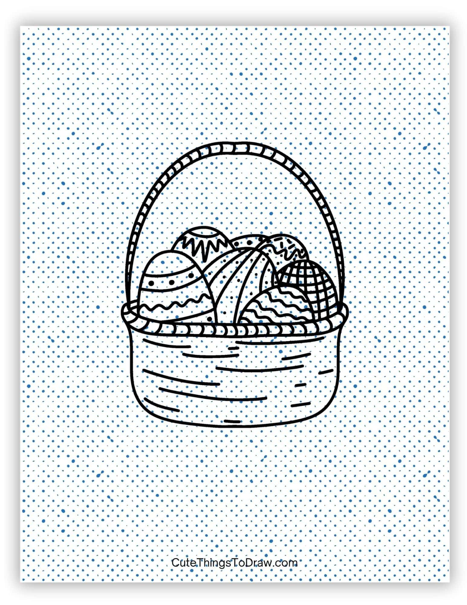 23 Cute Easter Basket Drawing Ideas - Cute Things to Draw