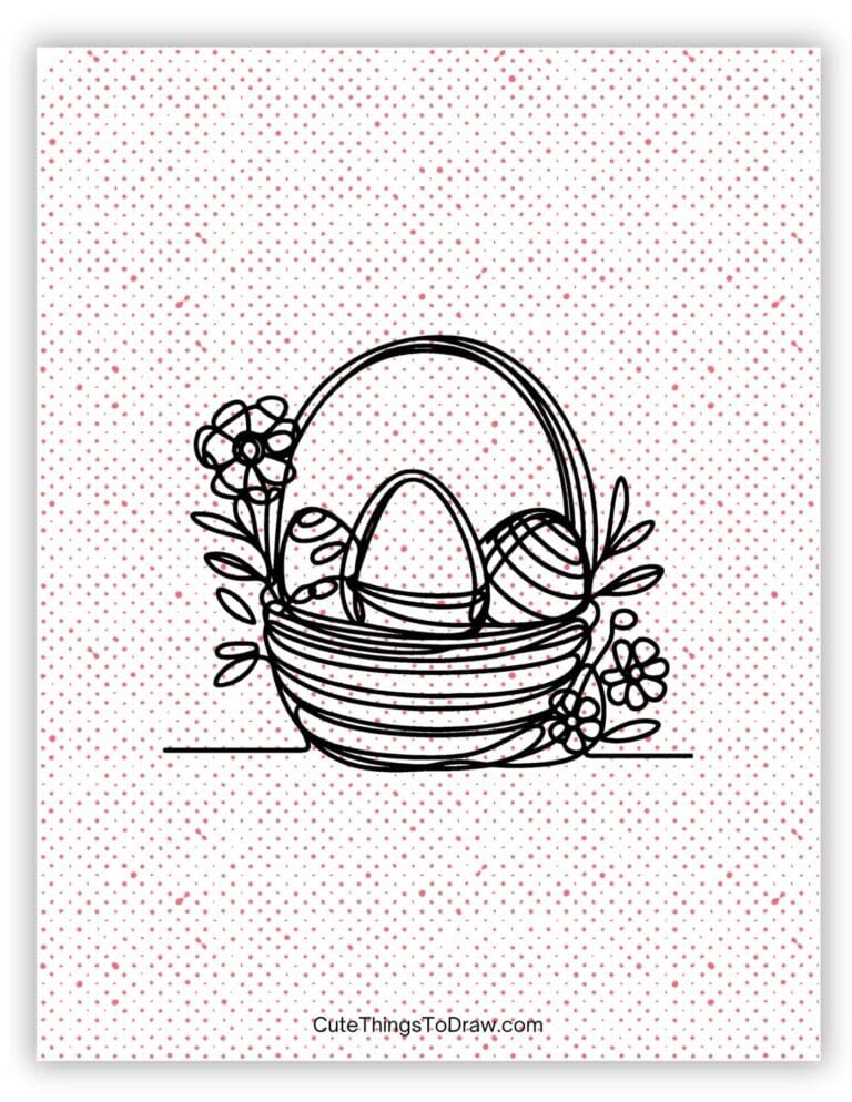 23 Cute Easter Basket Drawing Ideas - Cute Things to Draw