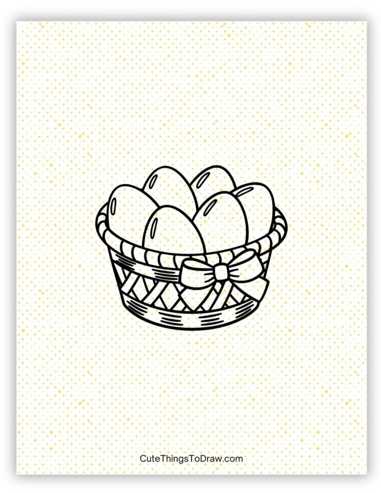 23 Cute Easter Basket Drawing Ideas - Cute Things to Draw