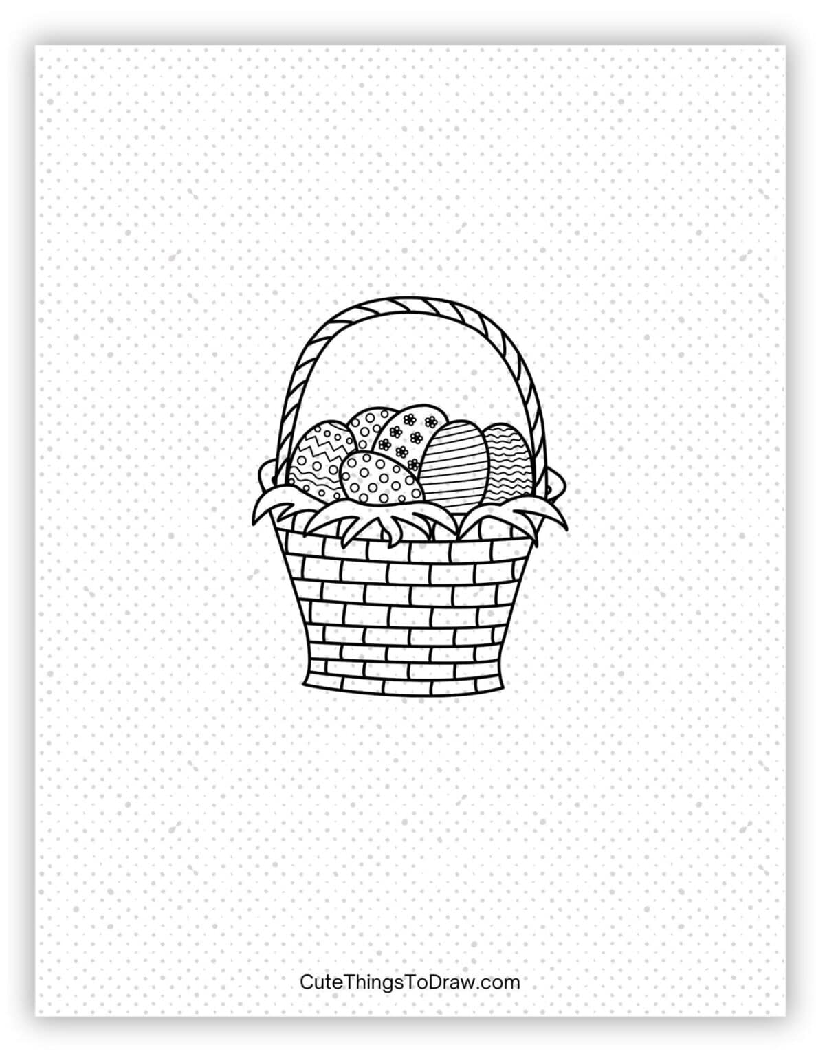 23 Cute Easter Basket Drawing Ideas - Cute Things to Draw