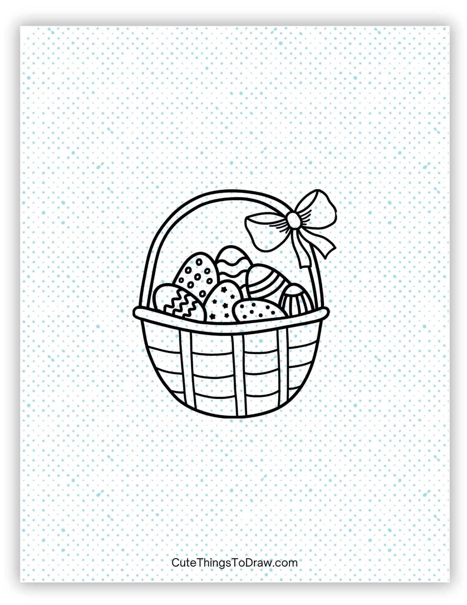 23 Cute Easter Basket Drawing Ideas - Cute Things to Draw