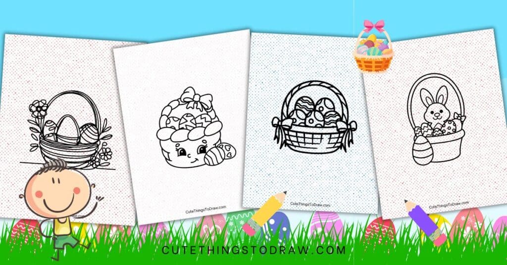 23 Cute Easter Basket Drawing Ideas - Cute Things to Draw