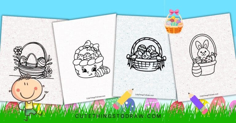 23 Cute Easter Basket Drawing Ideas - Cute Things to Draw
