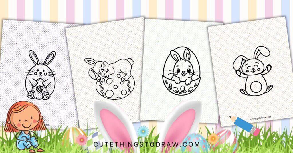 25 Cute Easter Bunny Drawing Ideas - Cute Things to Draw