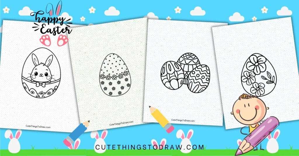 27 Cute Easter Egg Drawing Ideas - Cute Things to Draw