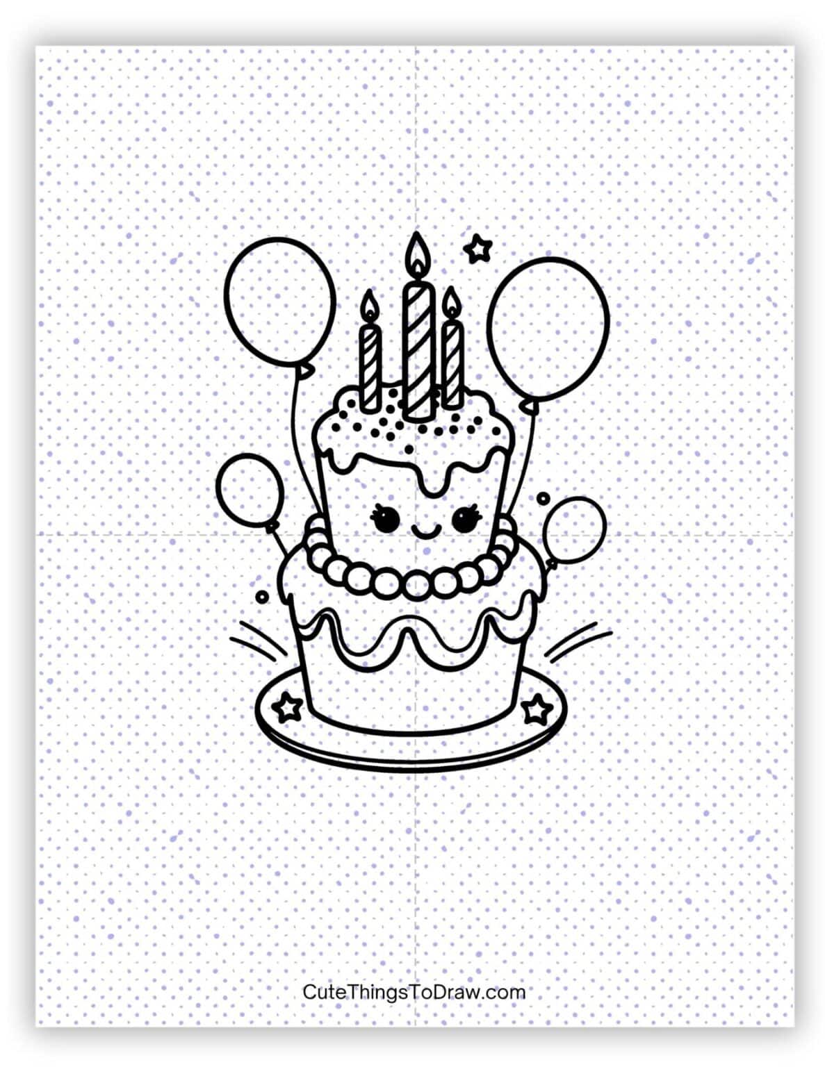 31 Cute Cake Drawing Ideas - Cute Things to Draw