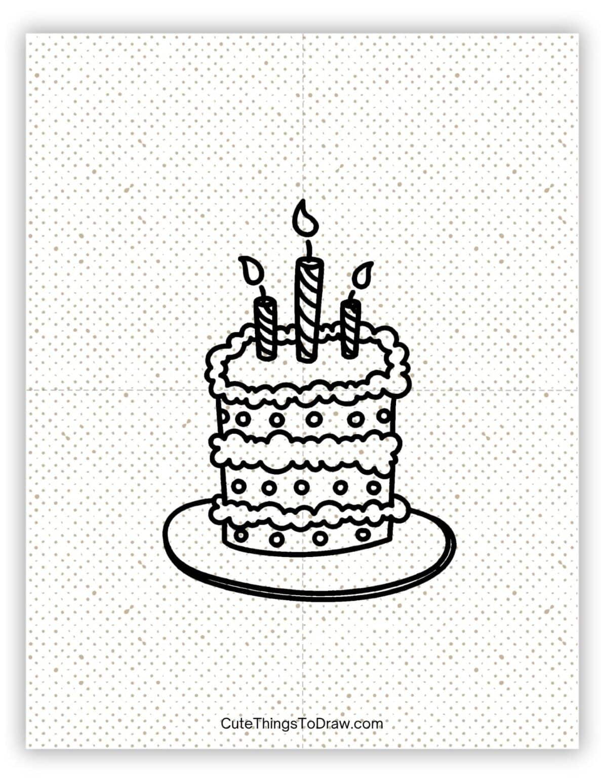 31 Cute Cake Drawing Ideas - Cute Things to Draw
