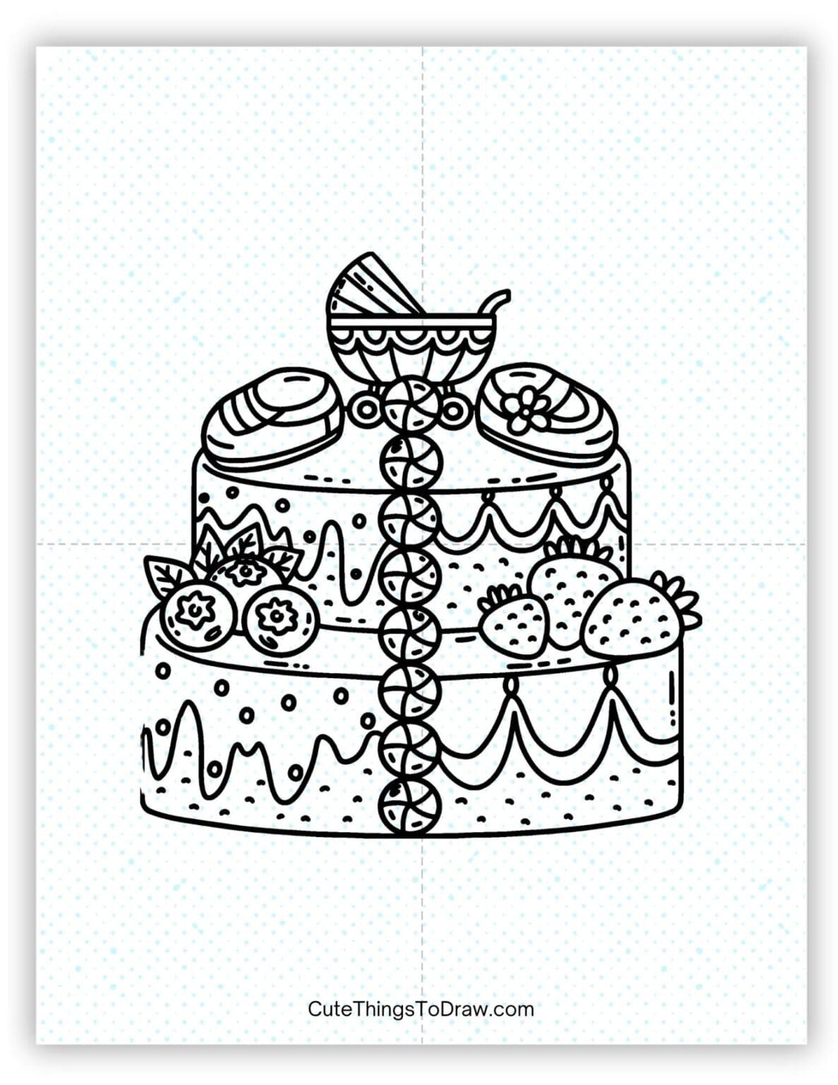 31 Cute Cake Drawing Ideas - Cute Things to Draw