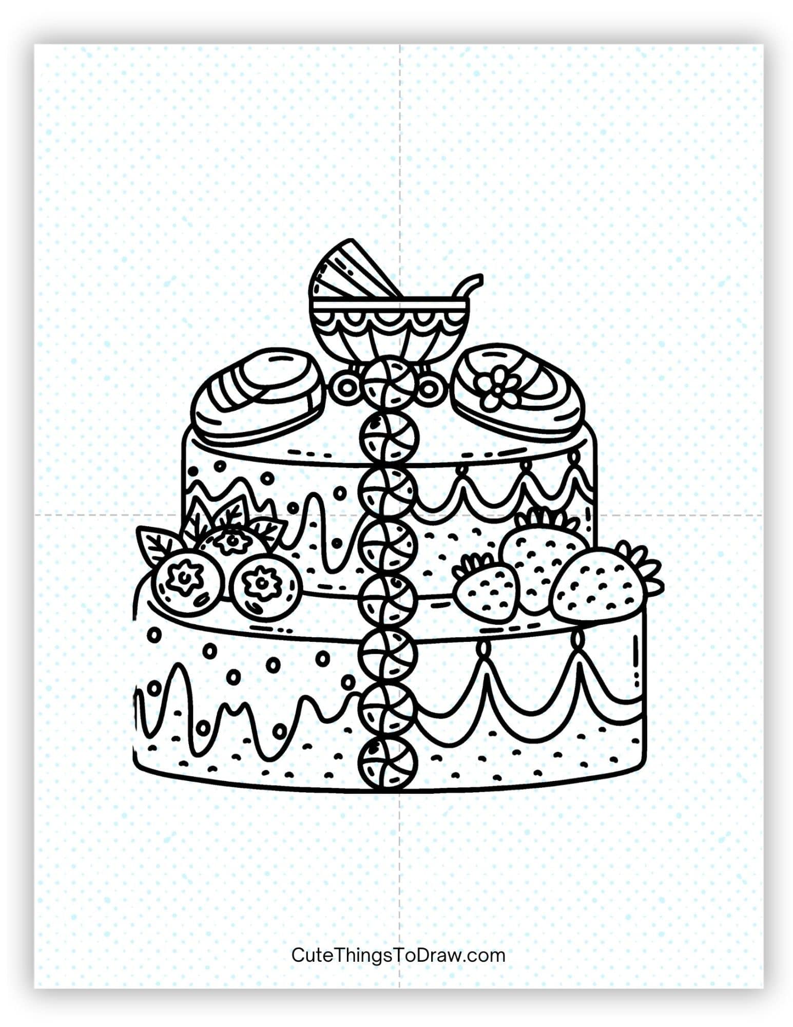 31 Cute Cake Drawing Ideas - Cute Things to Draw