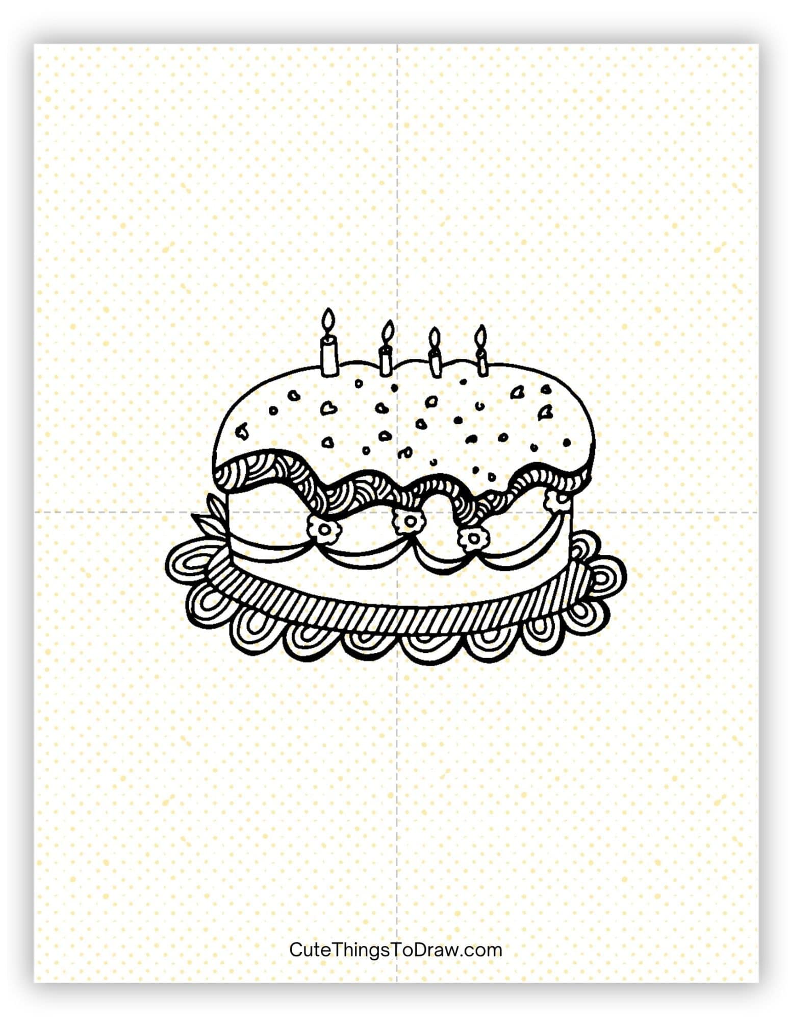 31 Cute Cake Drawing Ideas - Cute Things to Draw