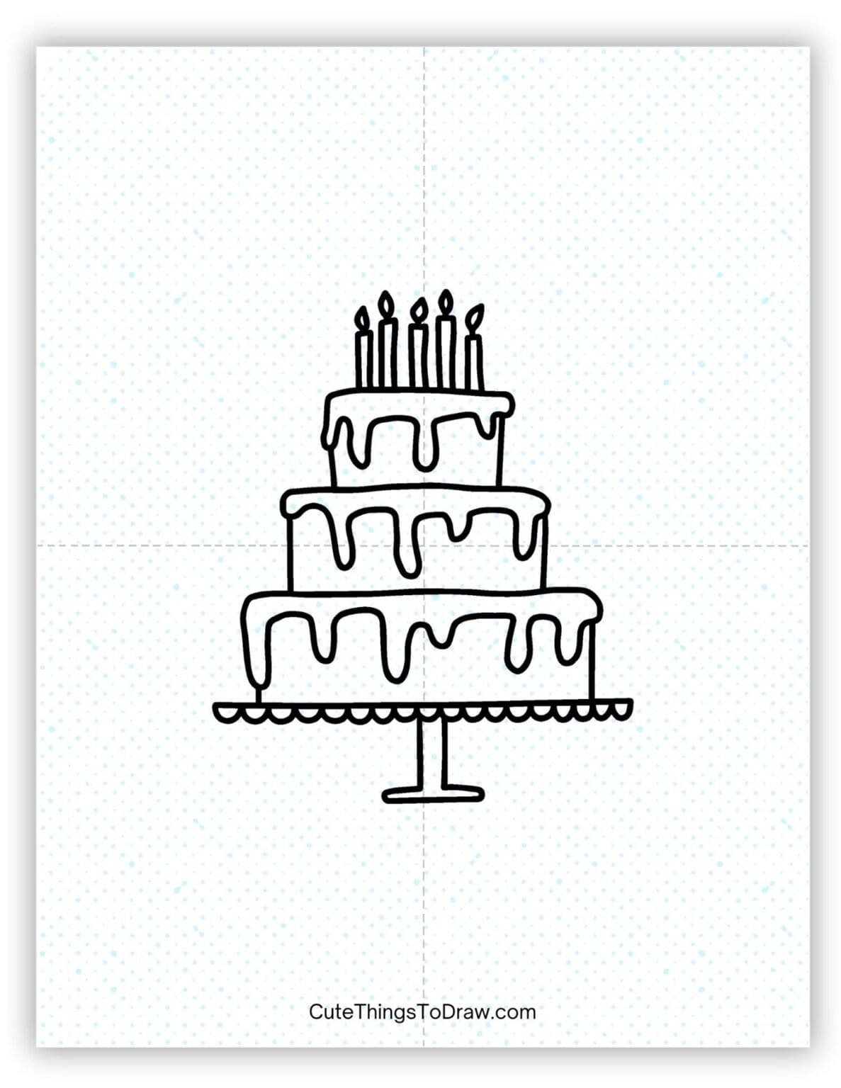 31 Cute Cake Drawing Ideas - Cute Things to Draw