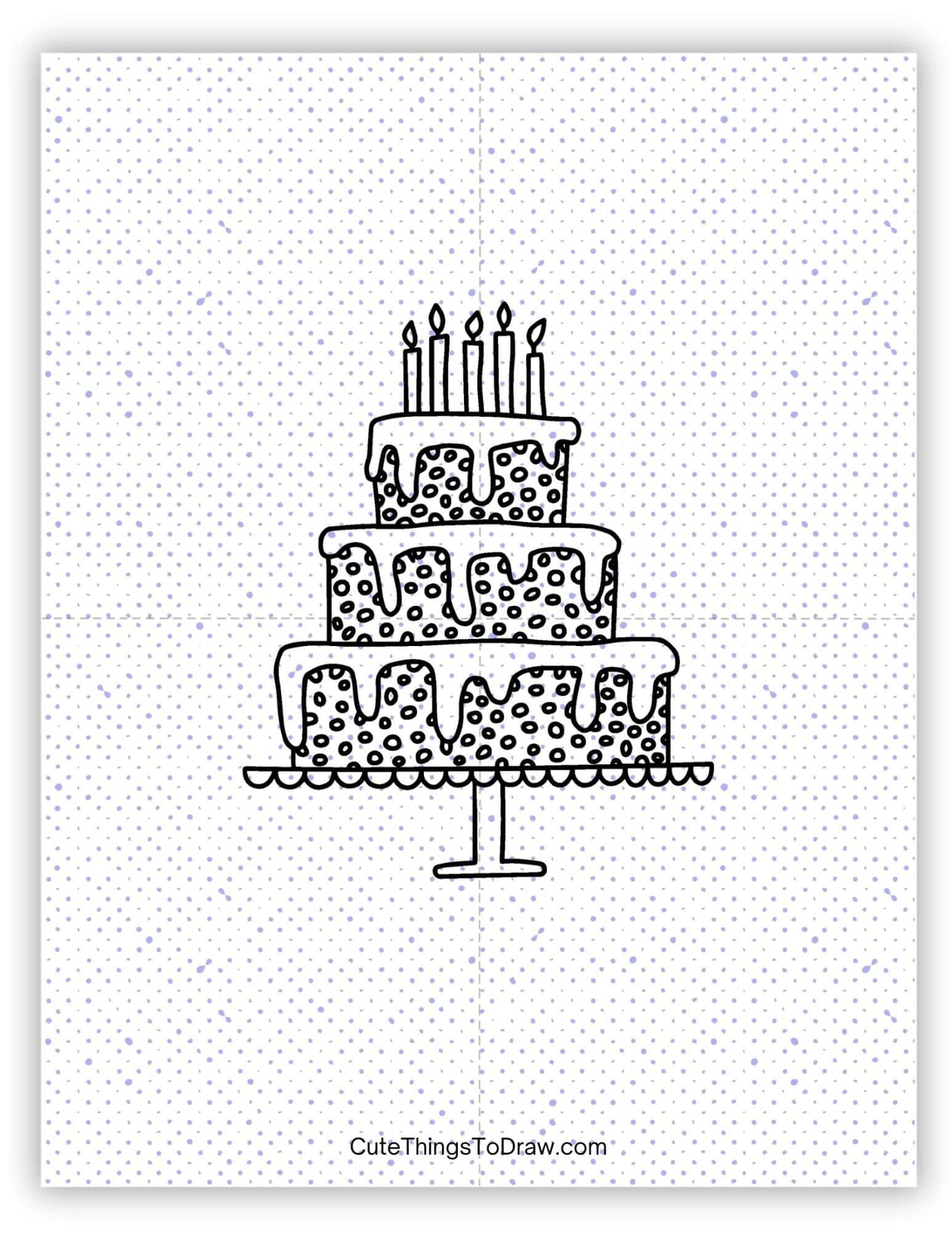 31 Cute Cake Drawing Ideas - Cute Things to Draw