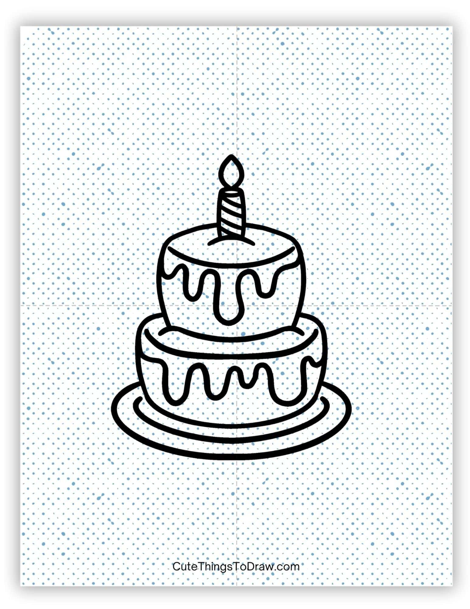 31 Cute Cake Drawing Ideas - Cute Things to Draw