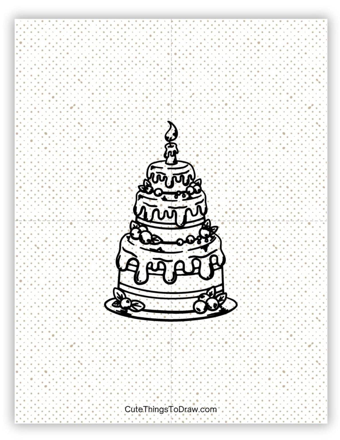 31 Cute Cake Drawing Ideas - Cute Things to Draw