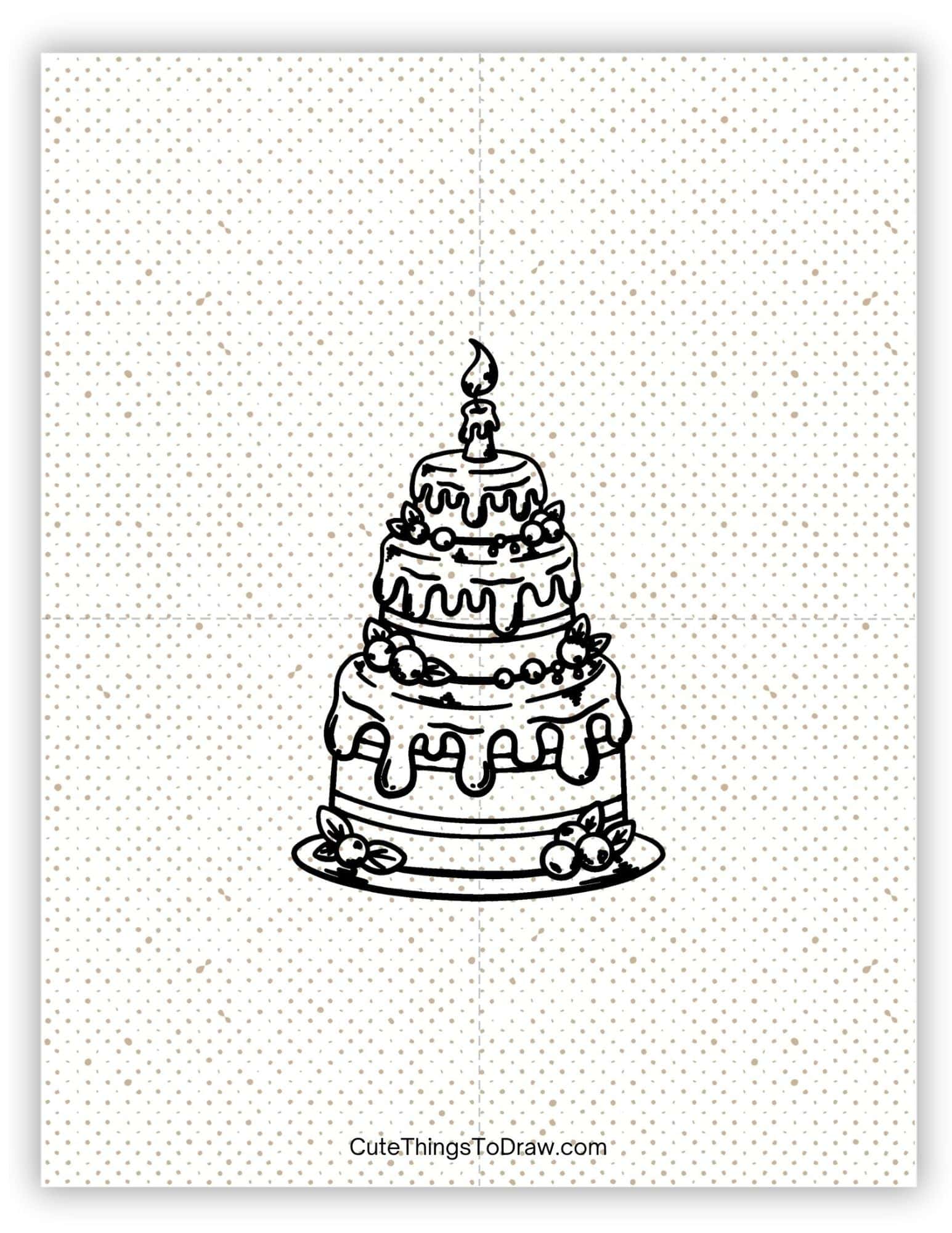 31 Cute Cake Drawing Ideas - Cute Things to Draw