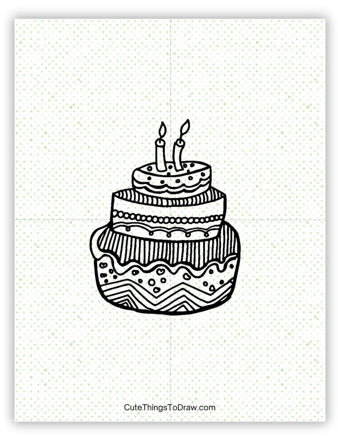 31 Cute Cake Drawing Ideas - Cute Things to Draw