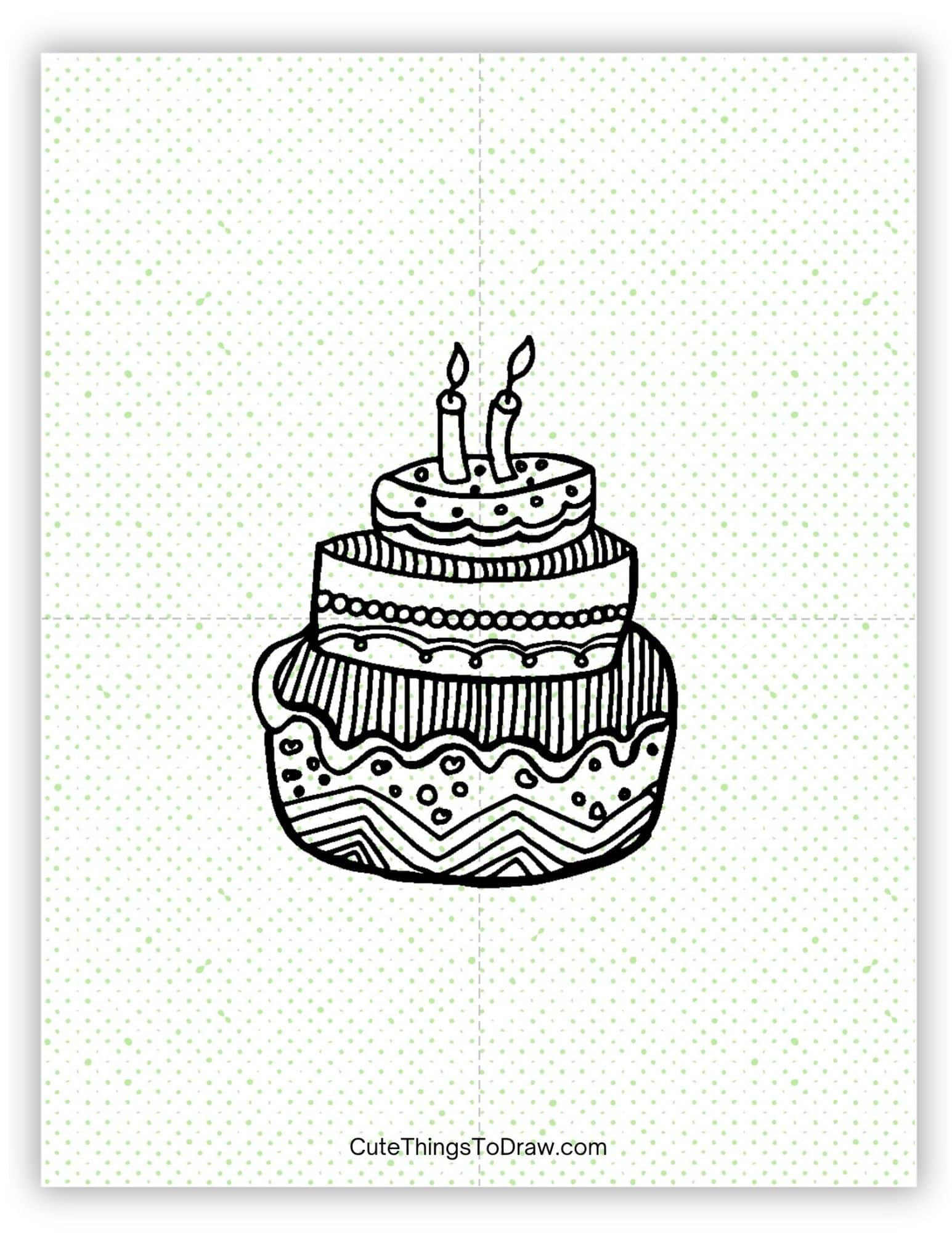 31 Cute Cake Drawing Ideas - Cute Things to Draw