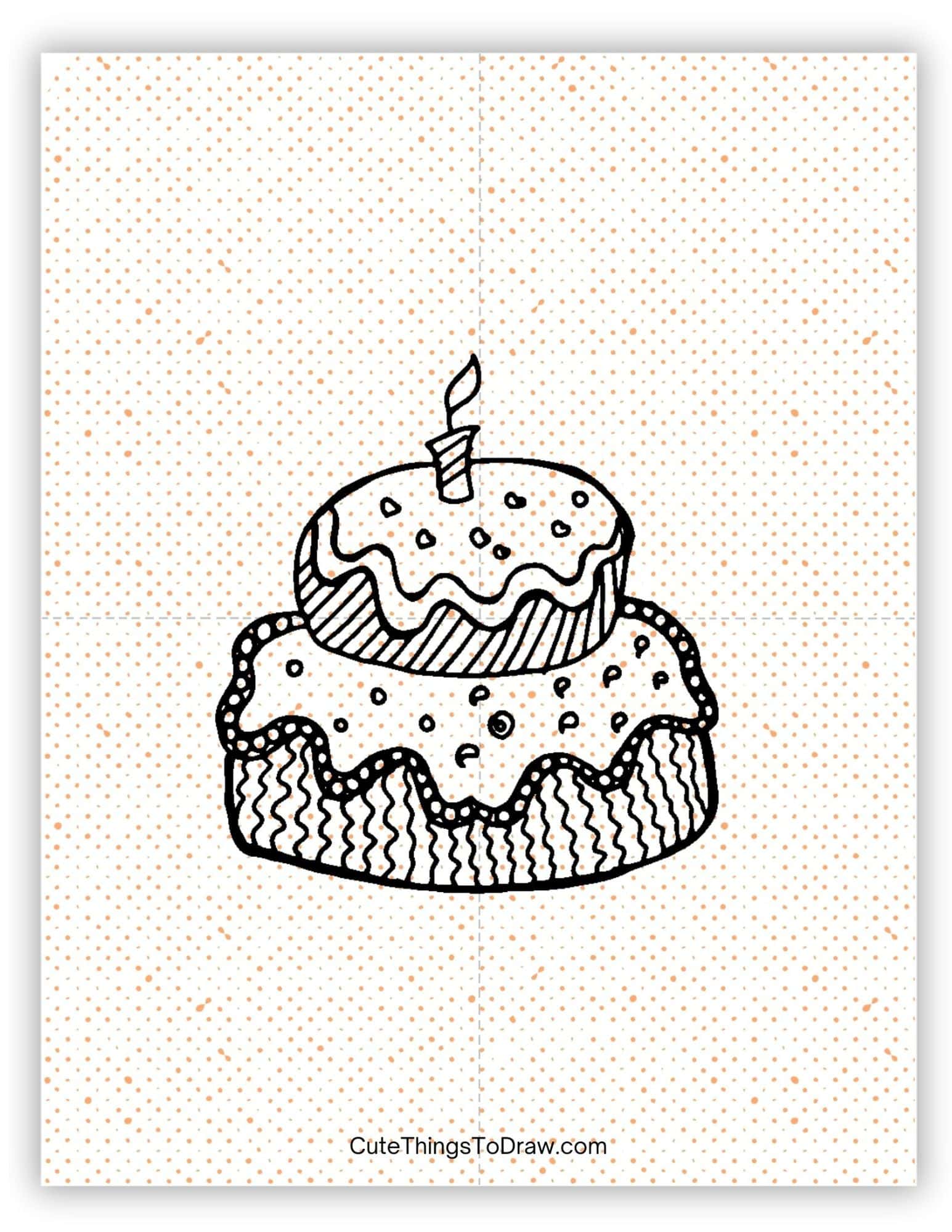 31 Cute Cake Drawing Ideas - Cute Things to Draw