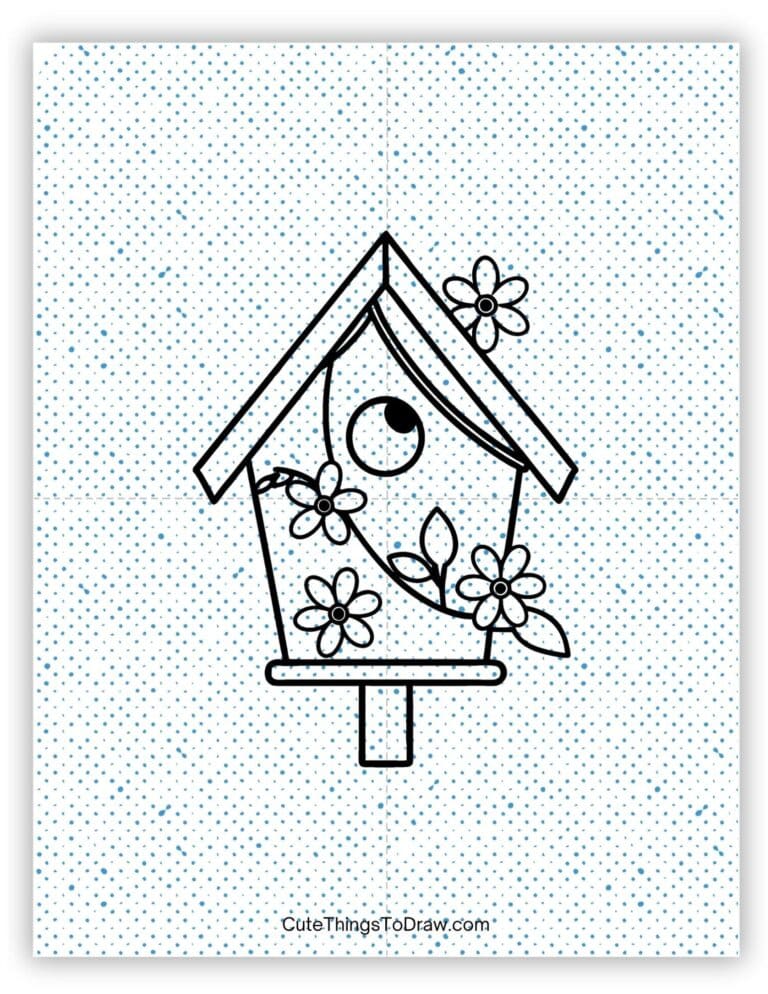 Cute Birdhouse Drawing Ideas - Cute Things to Draw