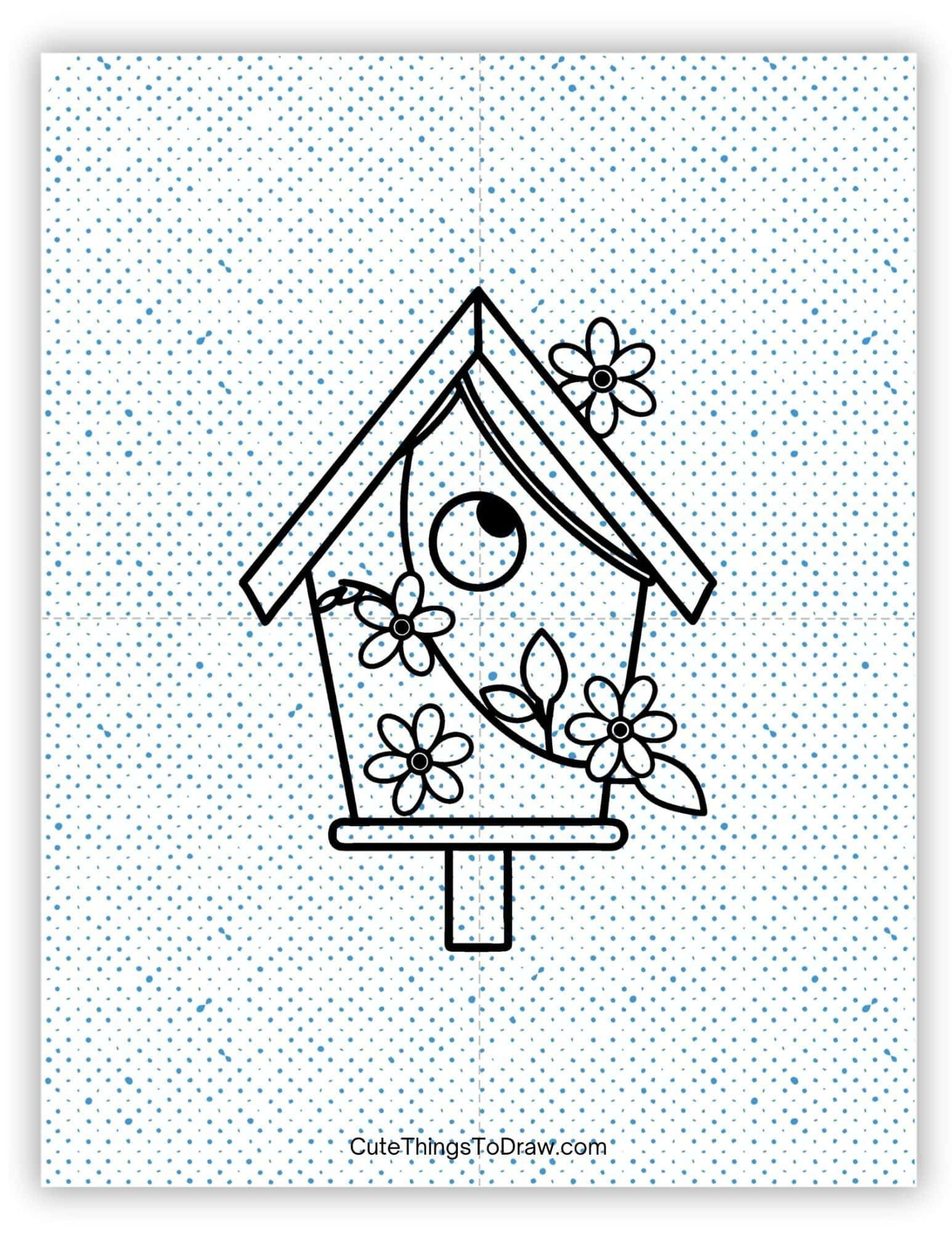Cute Birdhouse Drawing Ideas - Cute Things to Draw
